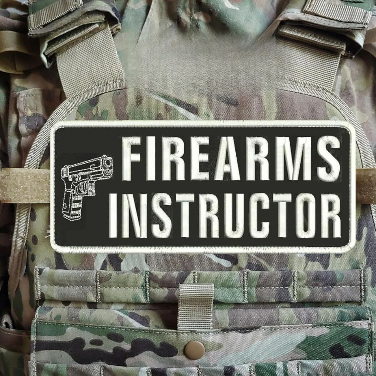Firearms-Instructor-Morale-Badge-for-Vest-Hook-Loop-Patch-Glock-Gun ...