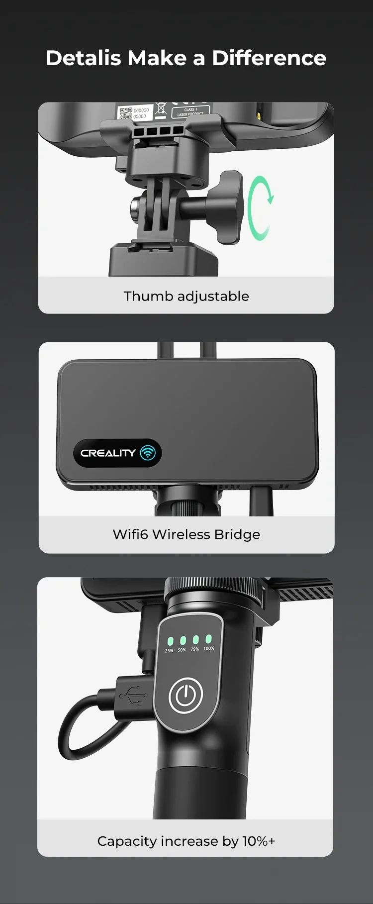 Creality CR-Scan Ferret Pro Portable Handheld 3D Scanner Anti-shake ...