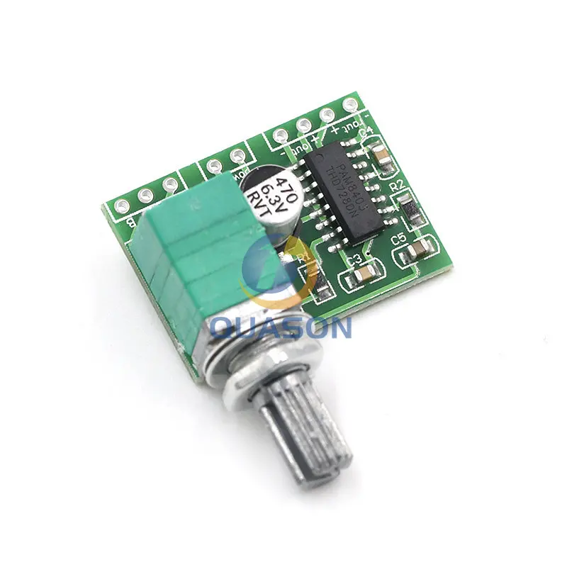 5V Power Audio Amplifier Board with Volume Control - tech.diydynamic.com