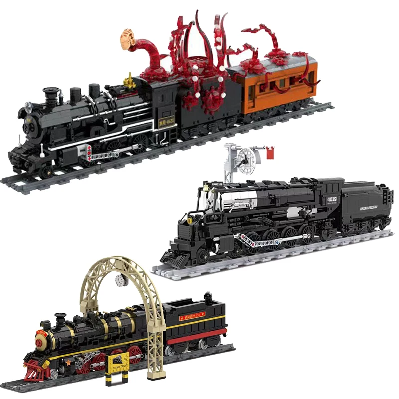 Large machine Steam train Unlimited Train Splicing blocks Toy model ...