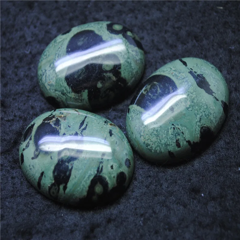 3PCS 30x40MM Nature Kambaba Jasper Cabochons Oval Shape Hot Colors For ...
