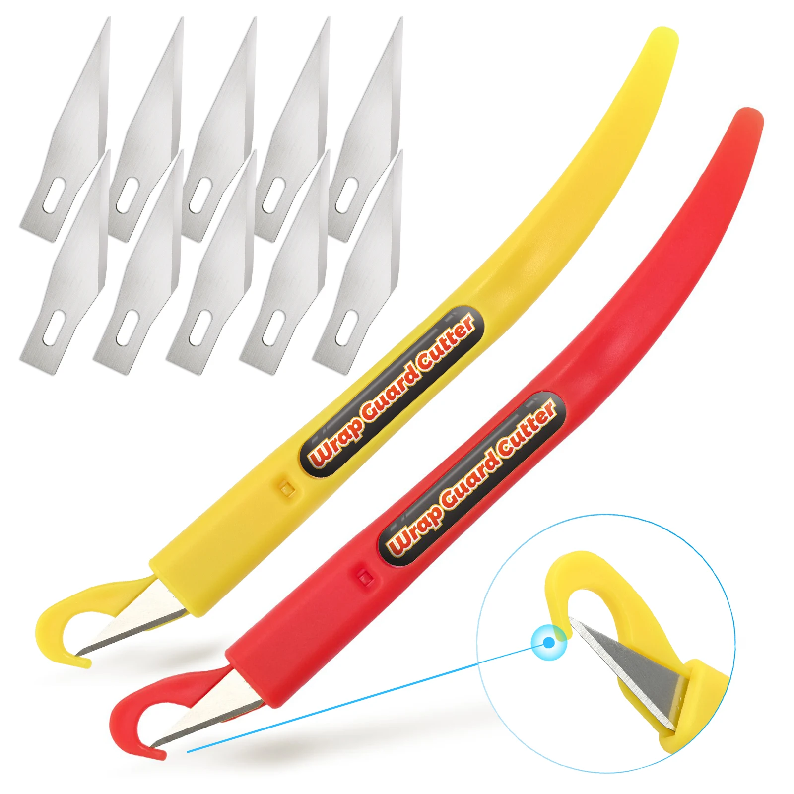 FOSHIO-2in1-Wraps-Film-Cut-Knife-With-10pcs-Scalpel-Blades-Window-Tint ...