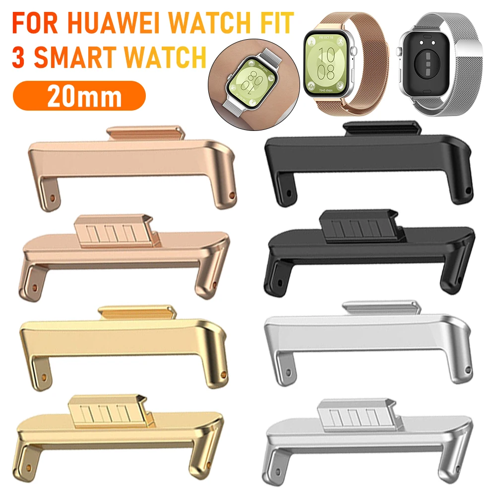 1Pair-Metal-Connector-20mm-Watch-Strap-Connector-Adapter-Stainless ...