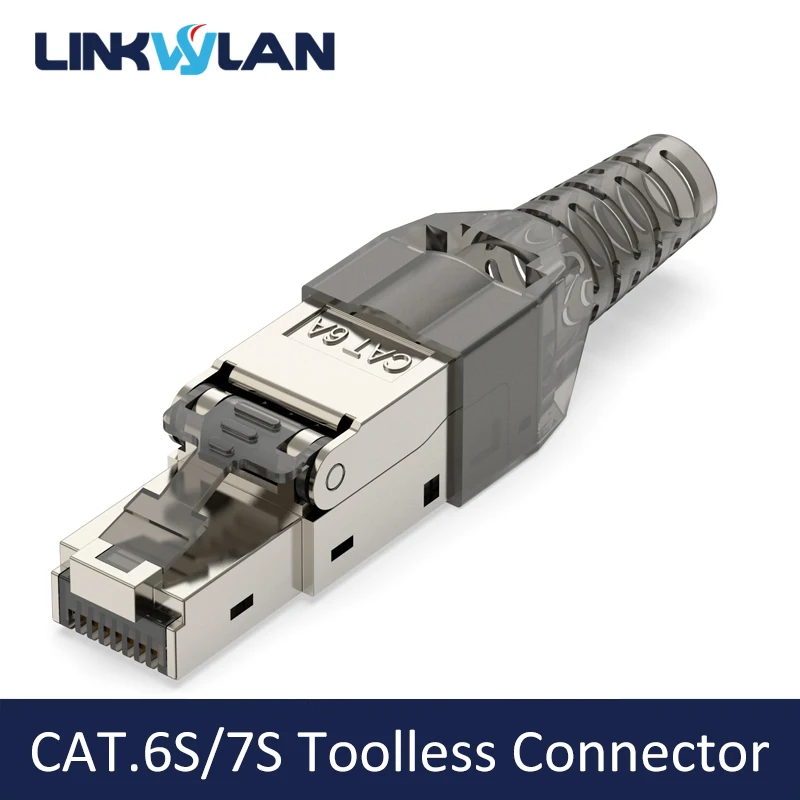 Linkwylan CAT6A CAT7 RJ45 Modular Ethernet Cable Plug Shielded ...