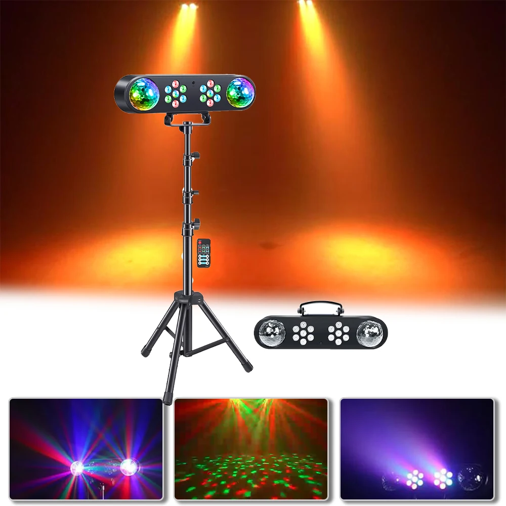 LED-14x3w-RGB-Par-Light-2-Rotating-Magic-Ball-Remote-Music-Control ...