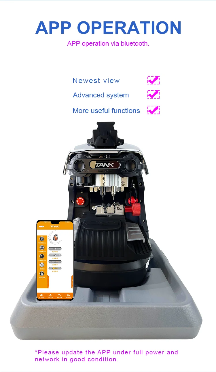 2024 Tank 3pro automatic key cutting machine, can Support Android & IOS ...