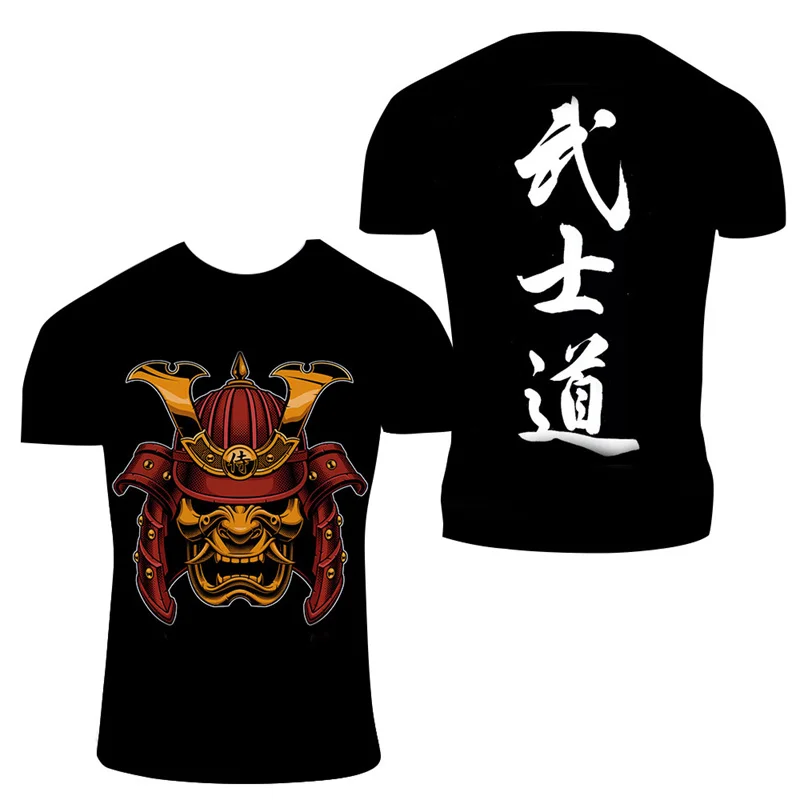 3d-Printed-Bushido-T-Shirt-Men-Summer-Fashion-Casual-Short-Sleeves ...