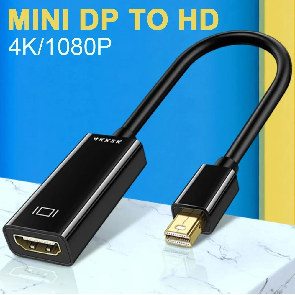 Mini-DP-To-HDMI-compatible-Adapter-Cable-Converter-HD-4k-TV-Projector ...