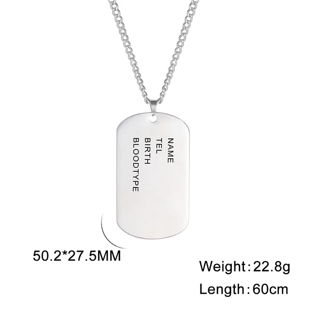 Fishhook Military Army Tactical Personalized Bar Tag Necklace Soldier ...