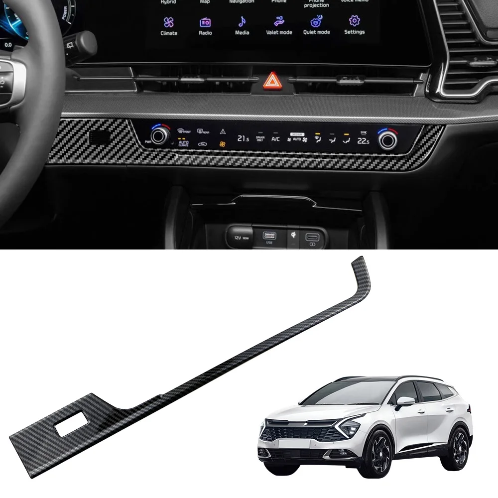 Для Kia Sportage NQ5 5 2022 2023 2024, панель переключателя переменного тока, рамка, наклейка ...