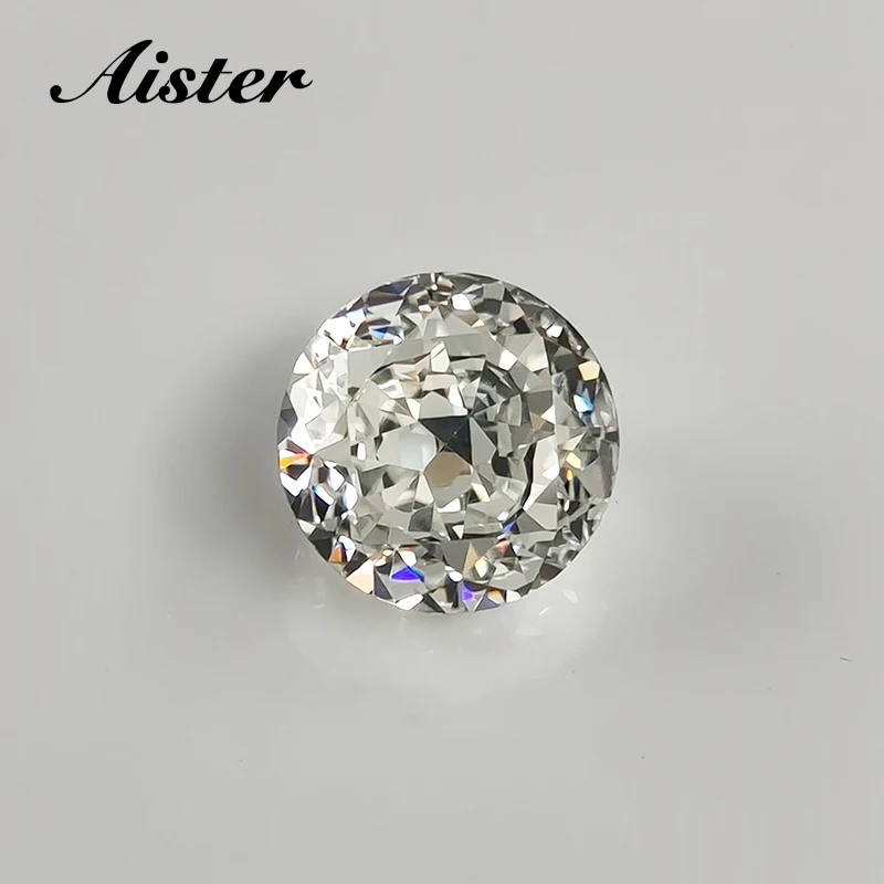New-White-Round-Crushed-Ice-Cut-Cubic-Zirconia-High-Carbon-Lab-Diamond ...