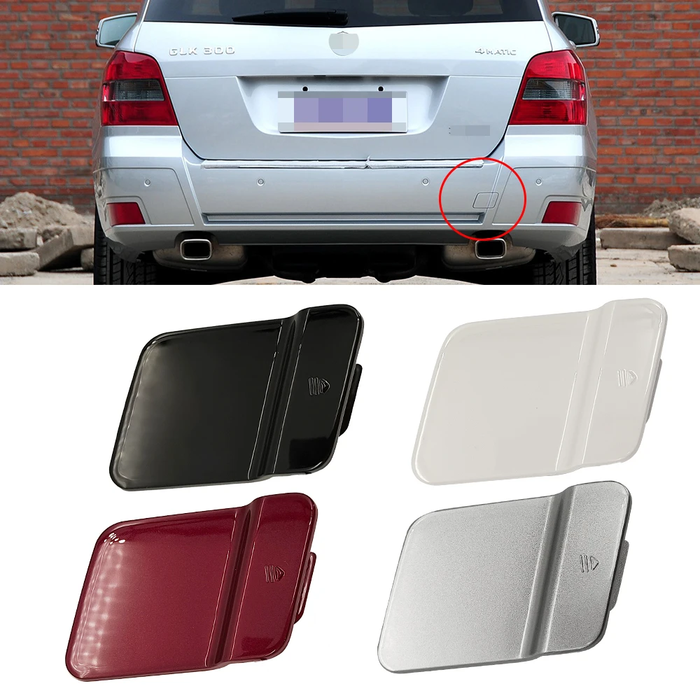 Black-White-For-Mercedes-X204-Rear-Bumper-Tow-Hook-Cover-Cap-With-Color ...