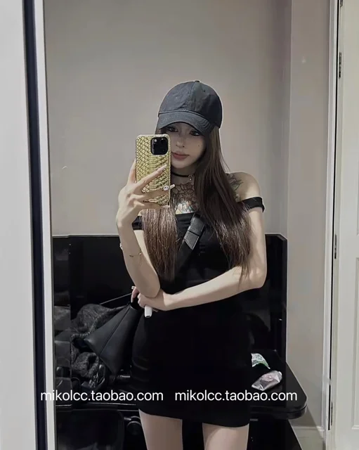 WOMENGAGA 여름 오프 숄더 슬림 힙 미니 드레스 탱크, 달콤한 짧은 바디 블루 여성, 한국 핫 섹시 한국 여성 탑, CN75