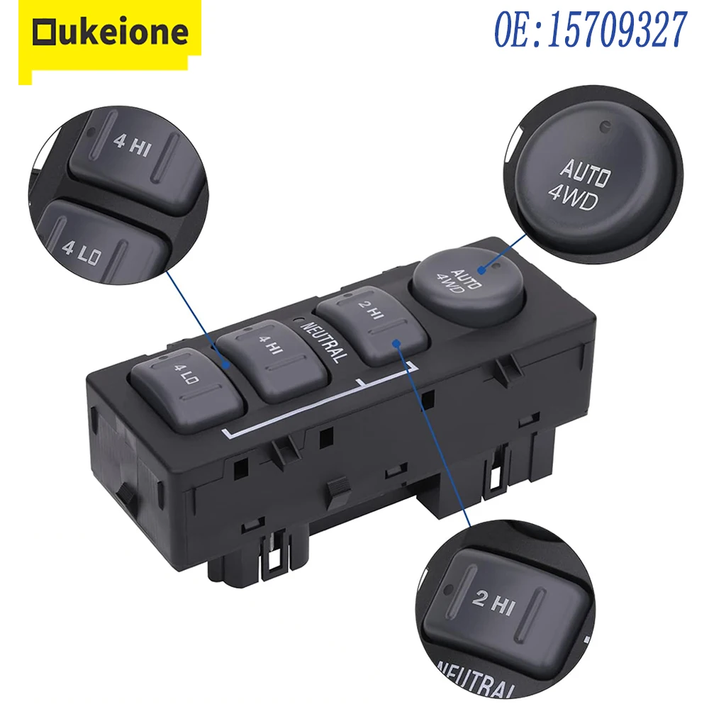 4x4 Transfer Case Switch 4WD Wheel Switch Button 19168767 15709327 for ...