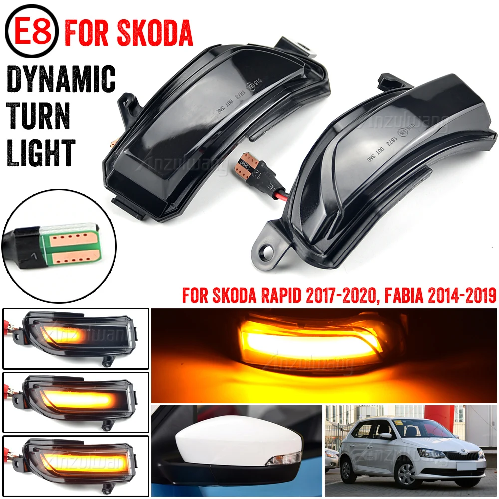 2 Pieces For Skoda Rapid 2017-2020 Fabia 2014-2019 Dynamic Led Turn ...