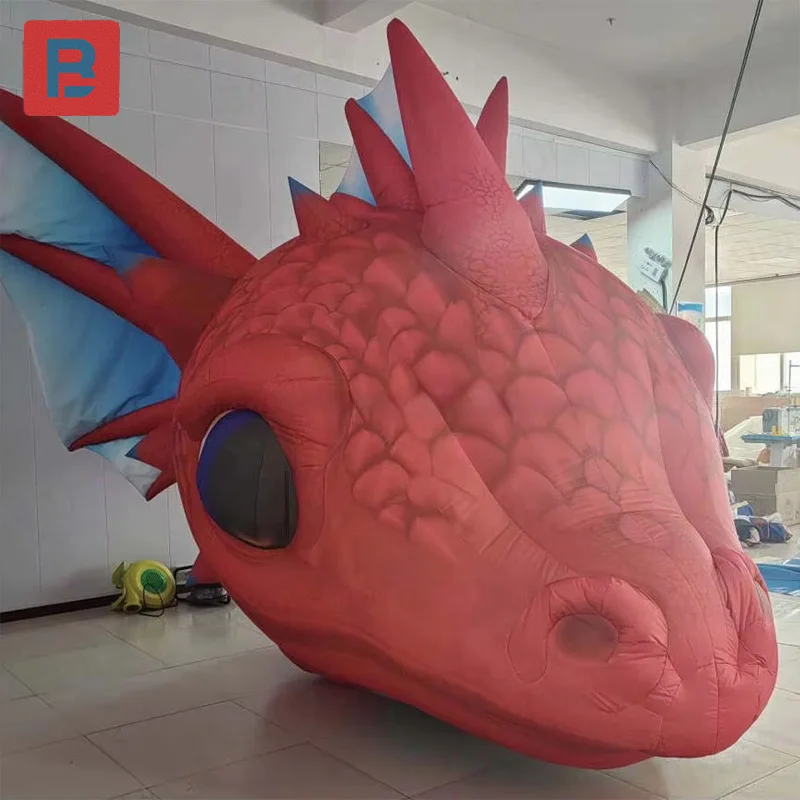 Inflatable cartoon dragon head, 3-meter advertising inflatable cartoon ...