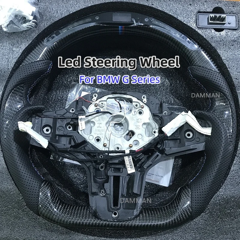 LED-Carbon-Fiber-Steering-Wheel-For-BMW-G-Series-G30-G20-G60-G31-X3M ...
