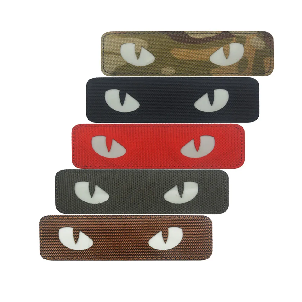 Cat Eyes Tactical Patch Luminous Devil's Eyes Patch Morale Tactical ...