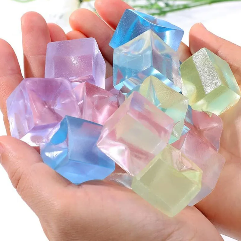 Squishy-Ice-Cube-Fidget-Anti-Stress-Squeeze-Toy-Kids-Adults-Party-Gifts ...