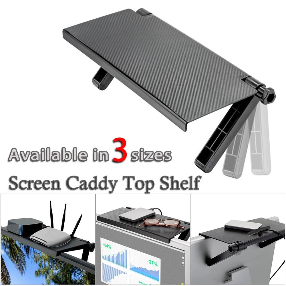 Desktop Screen Top Storage Shelf Rack Holder Computer Monitor Desktop ...
