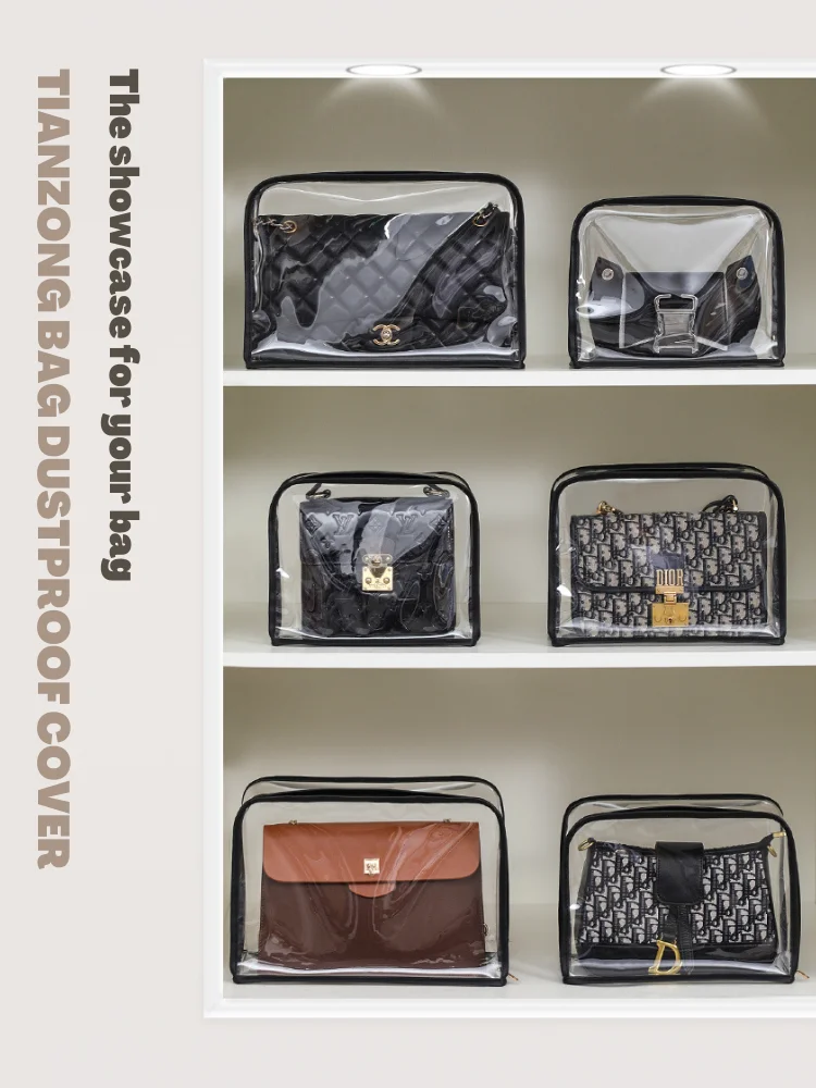 Handbag Dust Bags, Clear Purse Storage Organizer for Closet ...