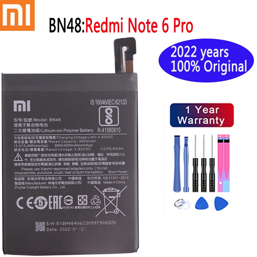 2022 years High Quality xiaomi Original Battery For Xiaomi Redmi Note 6 ...