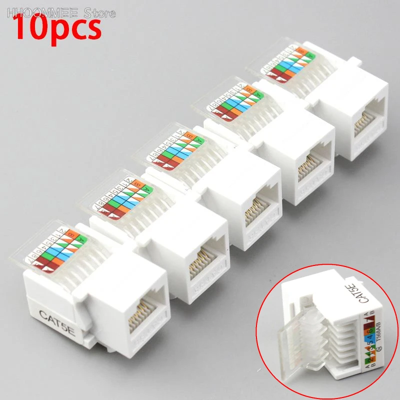 Rede Ethernet RJ45 CAT5e, Módulo Keystone Jack Clip, Conector de parede ...
