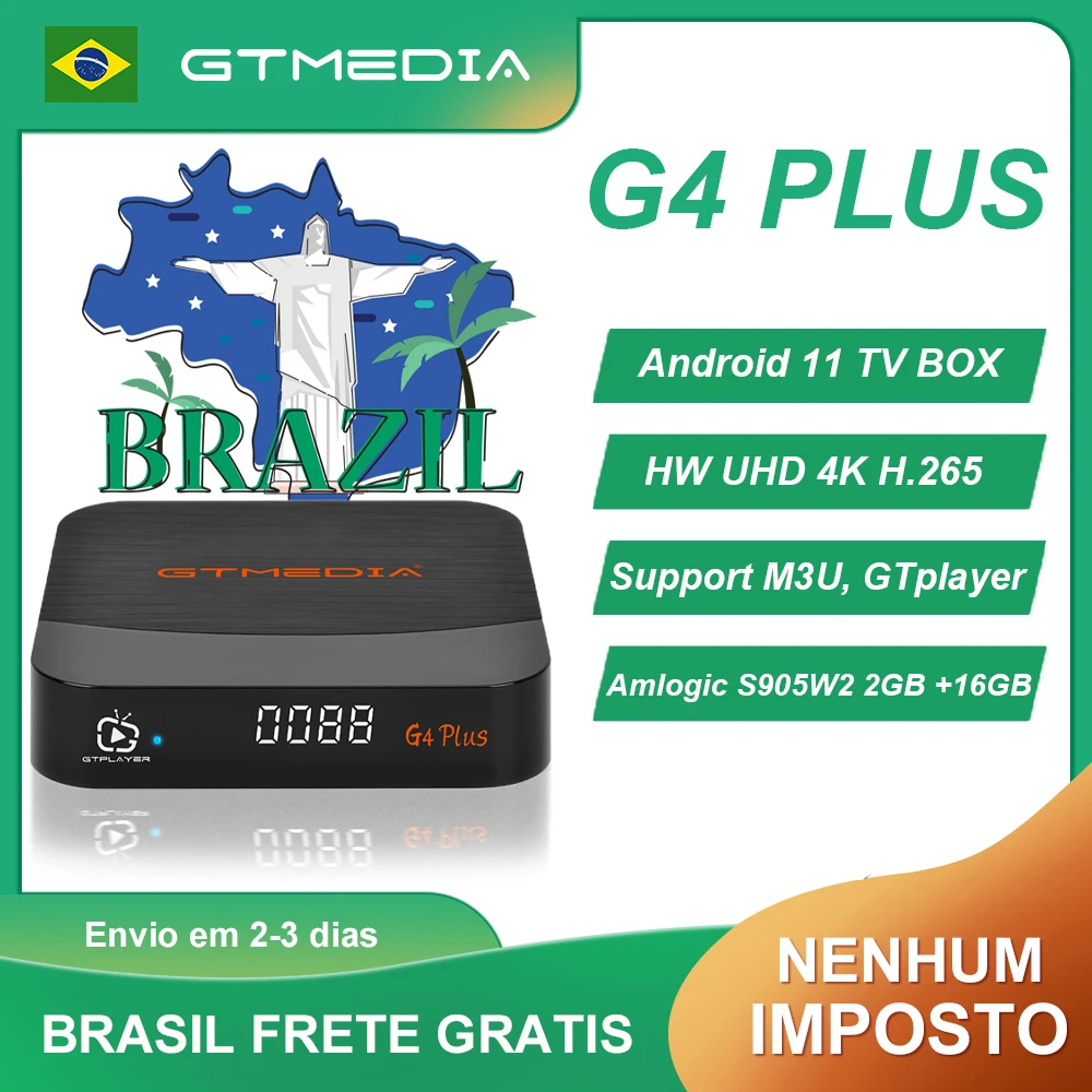 GTMEDIA-G4-PLUS-Set-Top-Box-4K-H-265-VP9-Amlogic-S905W2-Android-11-TV ...