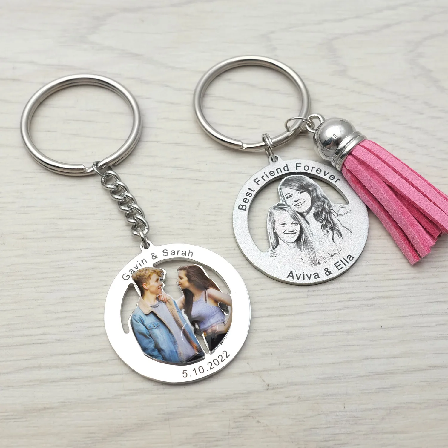 Custom-Photo-Keychain-Personalised-Picture-Key-Ring-with-Tassel-Photo ...