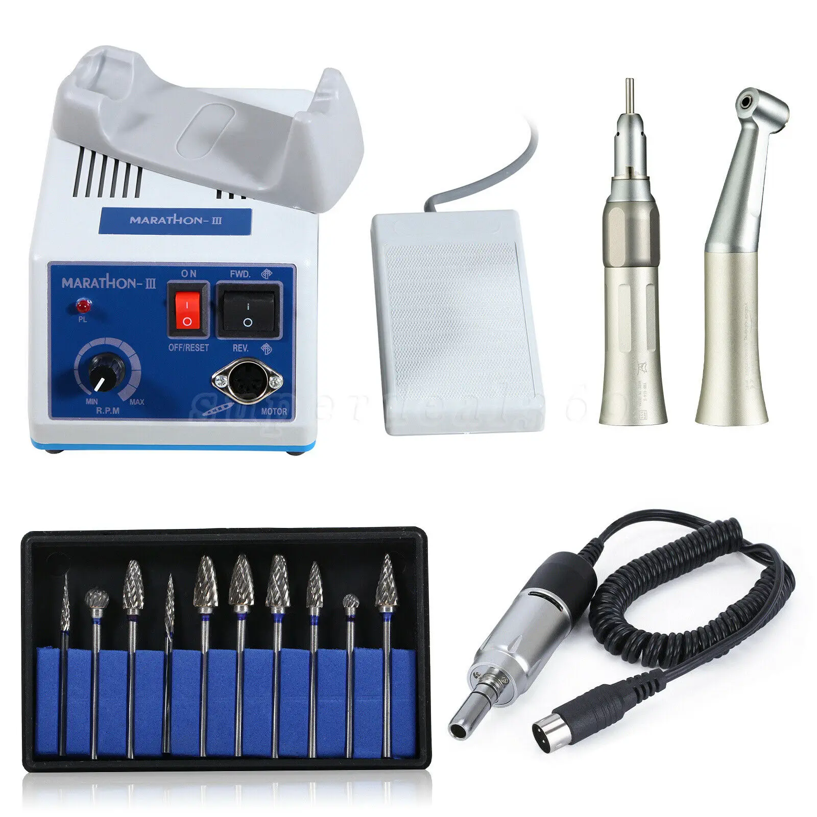 Micromotor eléctrico Marathon para laboratorio Dental, pieza de mano ...