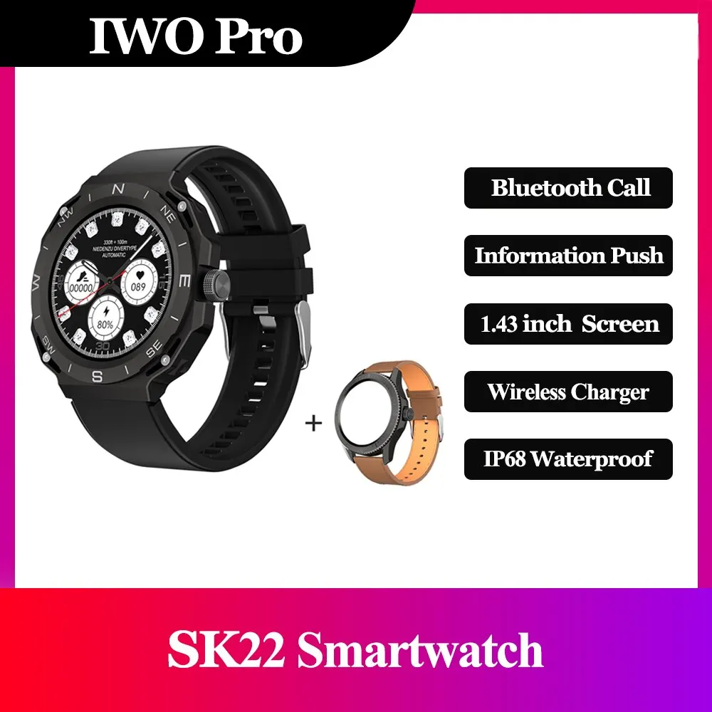 IWO Pro SK22 Smartwatch NFC para hombre, reloj inteligente deportivo ...