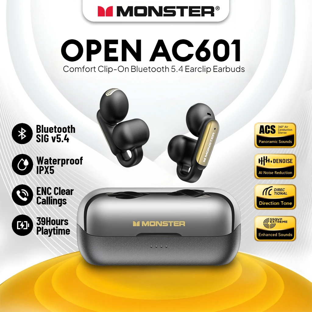 Monster-OPEN-AC601-Earclip-TWS-auriculares-Clip-en-Bluetooth-5-4 ...
