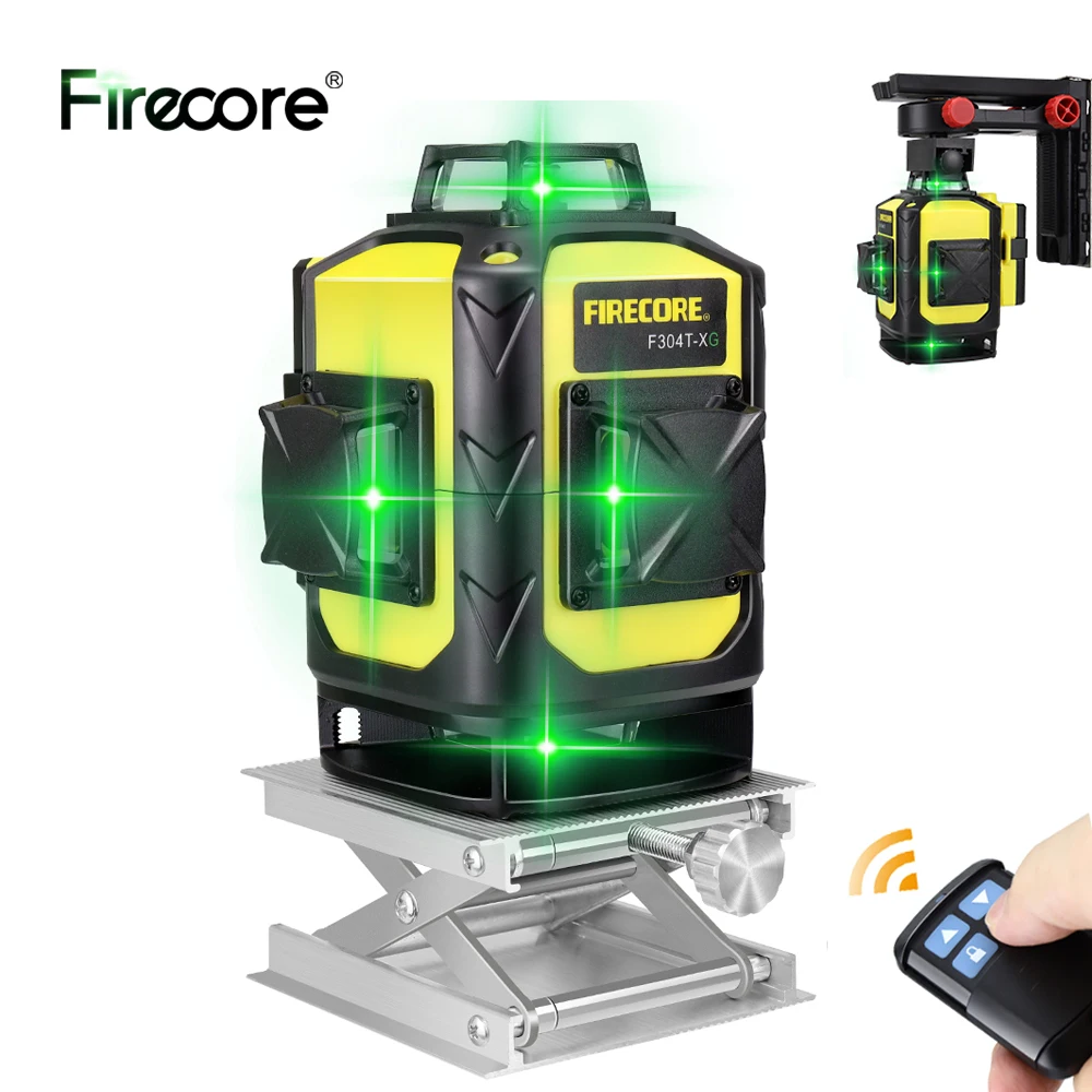 FIRECORE 4D สีเขียวเลเซอร์ระดับ360 Лазерный Уровень 16 Line Self ...