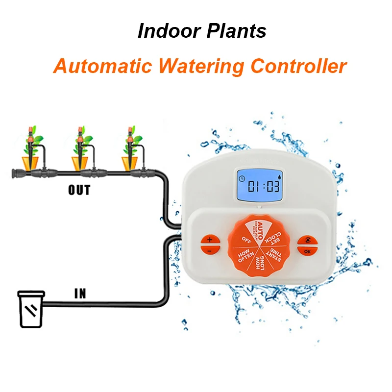 Programmable Watering Controller LCD Digital Display Automatic Watering ...