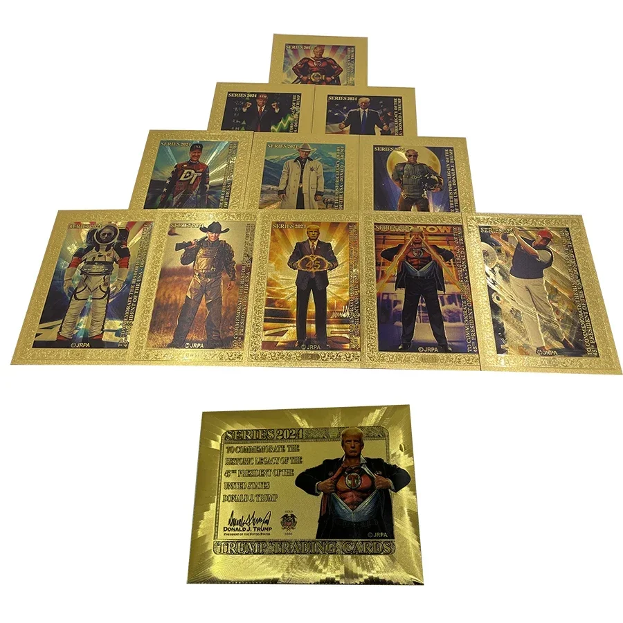11pcs-Trump-Trading-Cards-We-trust-in-Gold-Trump-Make-America-Great ...