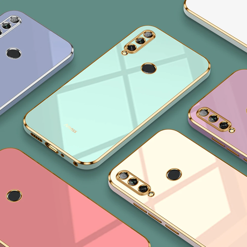 For Huawei Y9 Prime 2019 Case Luxury Square Plating Huawei P Smart Z ...