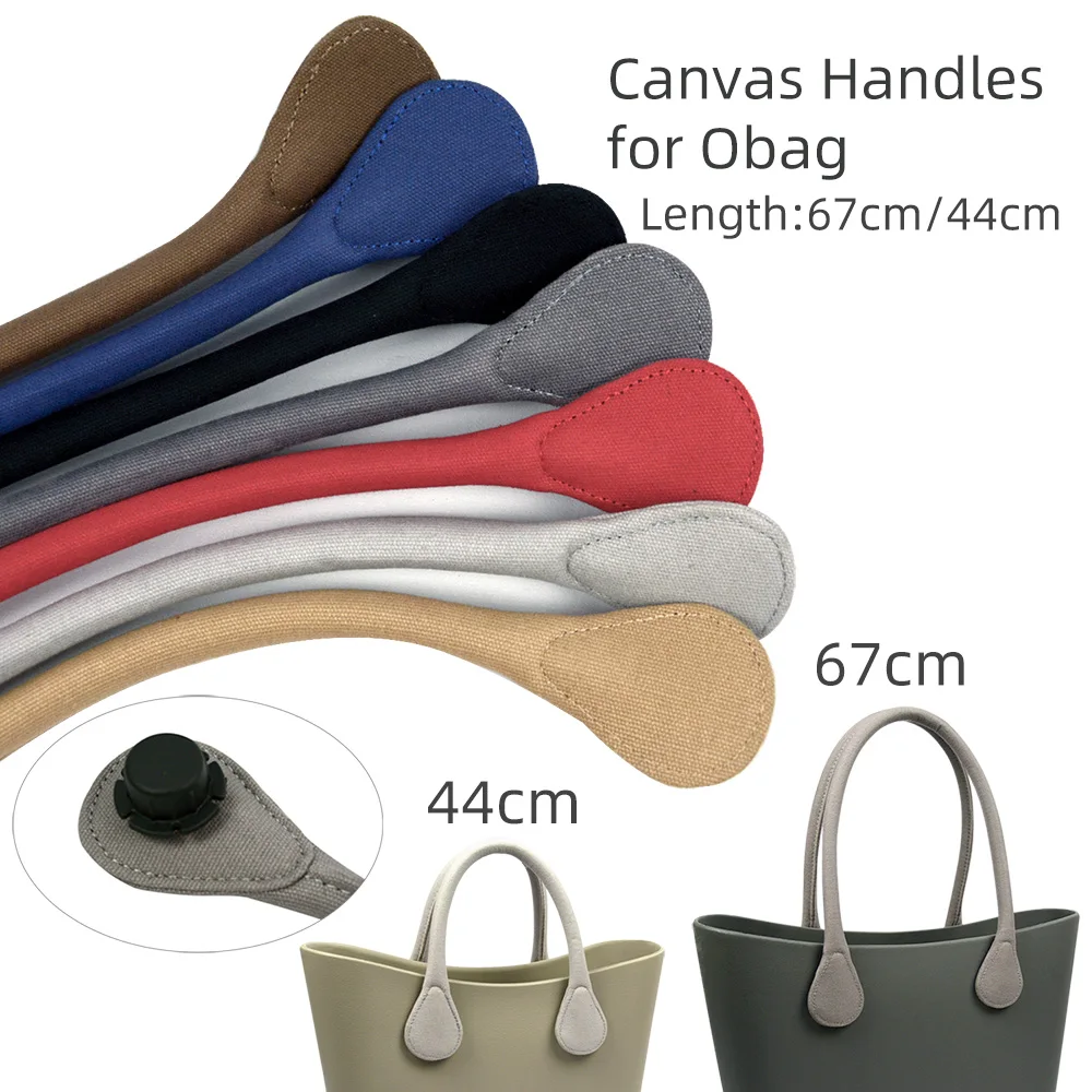 2025 TANQU New Long Short Round Solid Color Canvas Fabric Handle for ...
