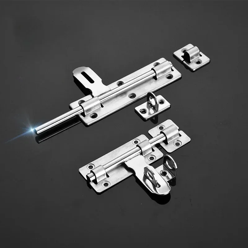 4/6 Inch Hardware Door Lock Stainless Steel Barrel Bolt Latch Padlock ...
