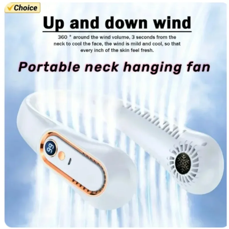 Neck-Bladeless-Fan-Mini-Ultra-Long-Life-Portable-Lazy-Silent-Fan-Usb ...
