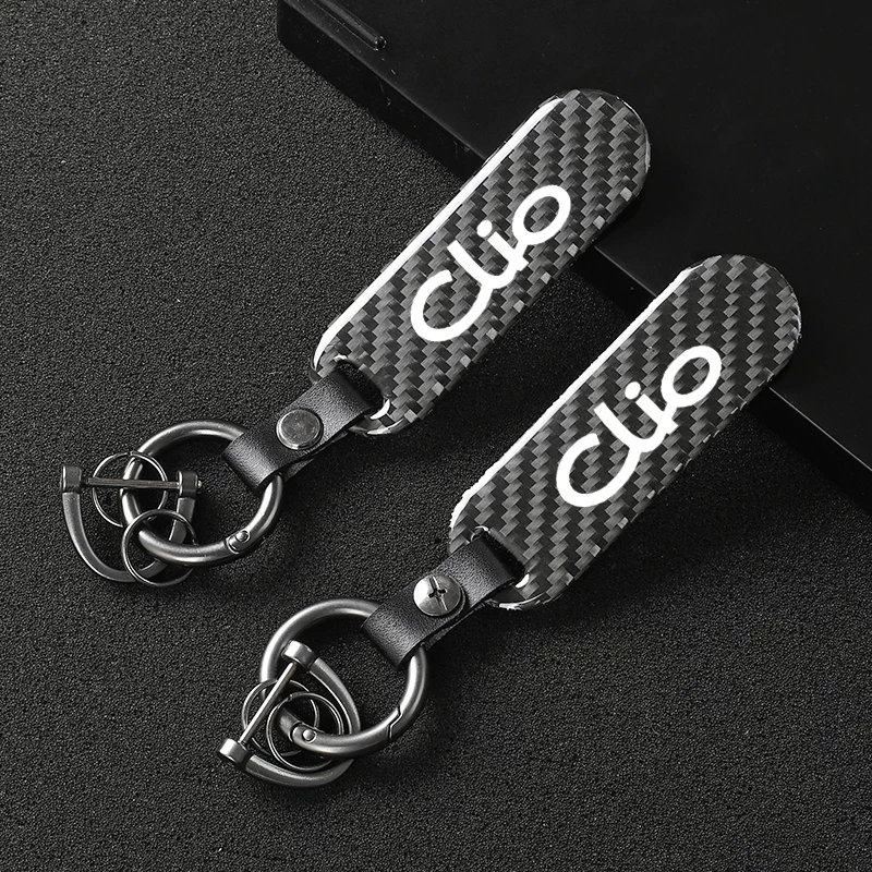Custom Carbon Fiber Car Key Holder For Renault Clio keychain ...