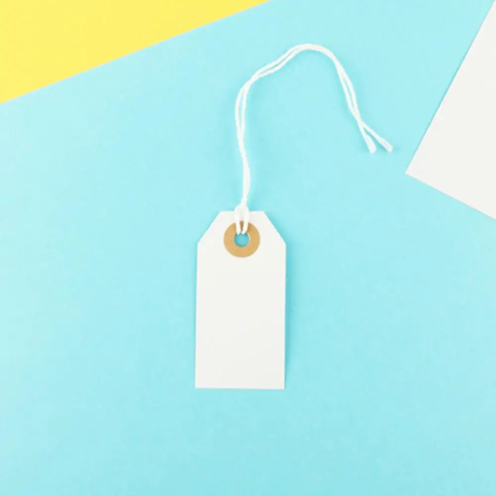 Hanging-Labels-100pcs-Hanging-Tags-with-Elastic-String-for-Diy-Writable ...