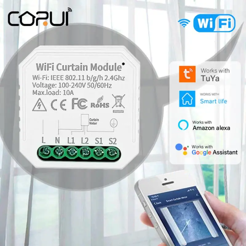 CORUI-Tuya-Smart-Life-WIFI-Curtain-Switch-Controller-For-Roller-Shutter ...