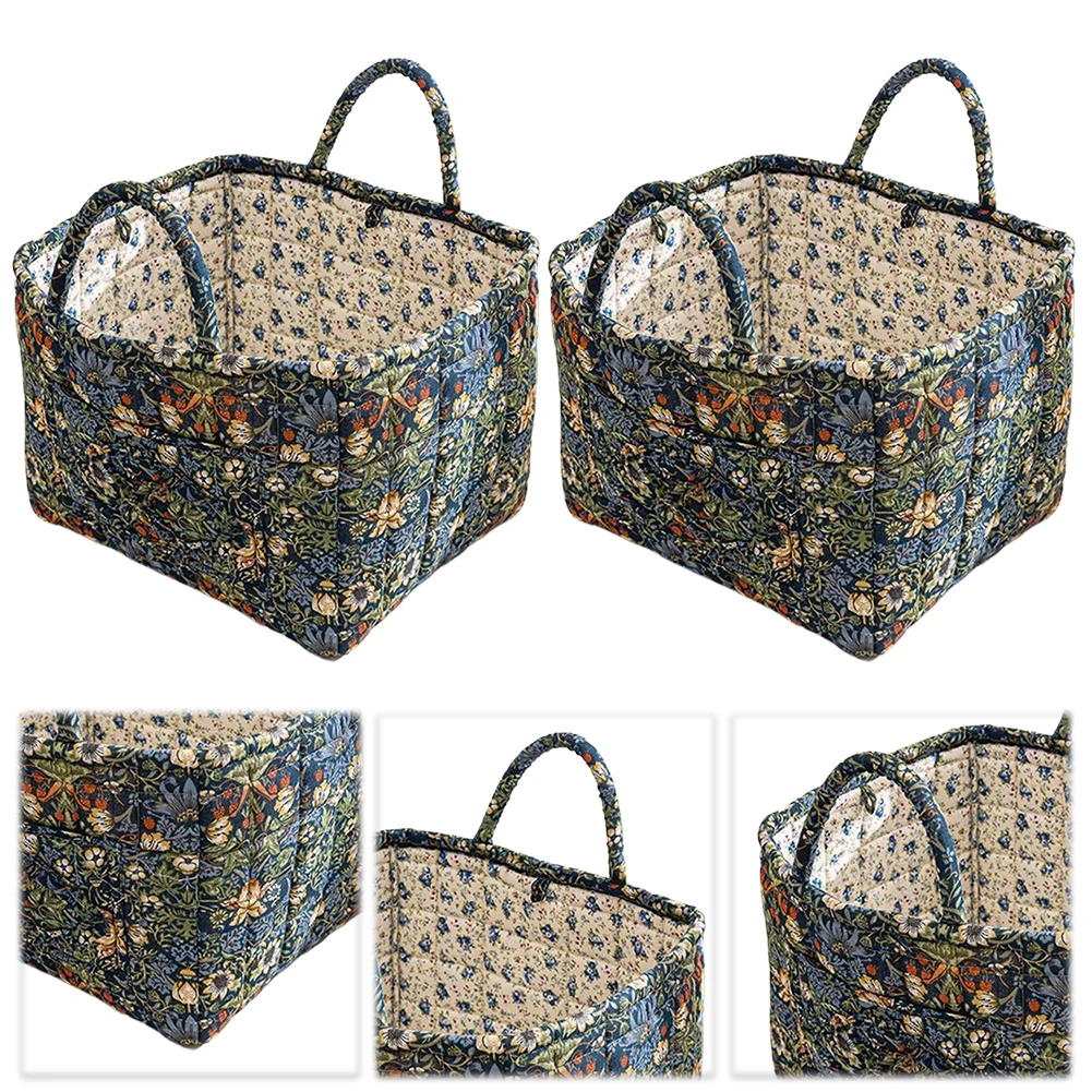 Boho Fabric Storage Basket Large Capacity Padded Laundry Baskets ...
