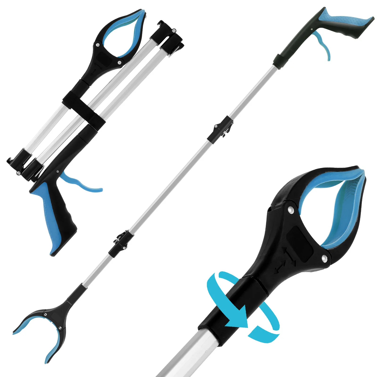Foldable-Gripper-Extender-Hand-Tools-Litter-Reachers-Picker-Portable ...