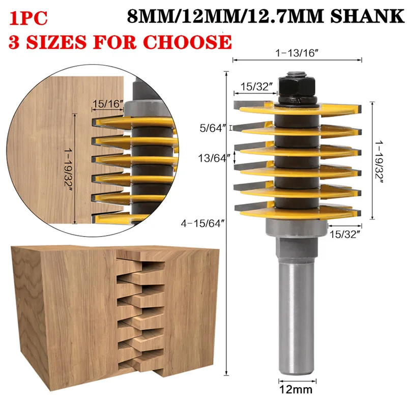 1pc-2-Teeth-Adjustable-Finger-Joint-Router-Bit-Tenon-Cutter-Industrial ...