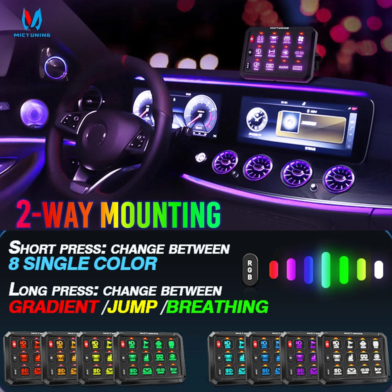Mictuning-RGB-12-gangs-On-Off-Control-Switch-Panel-Universal-Power ...