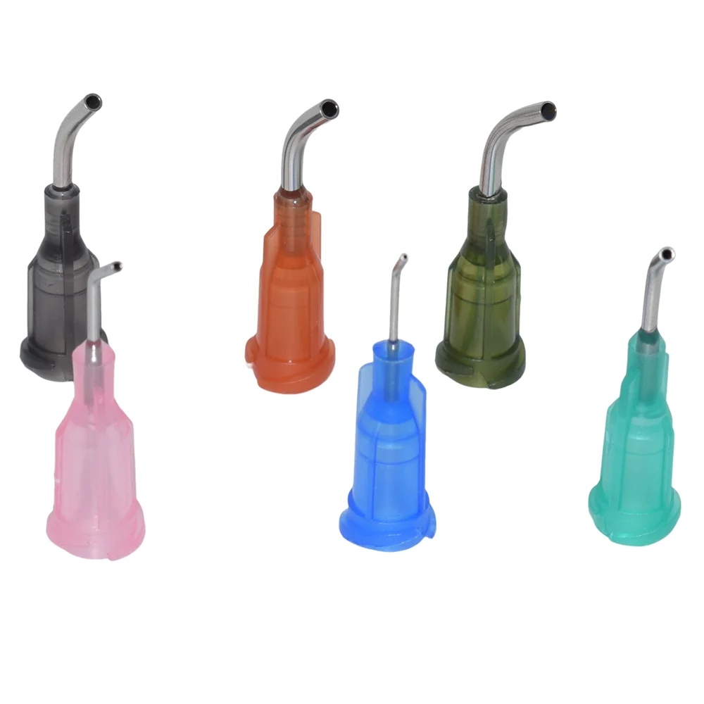 1000pcs Needle Blunt Tips 45 Degree Bent Glue Syringe Industrial Needle ...