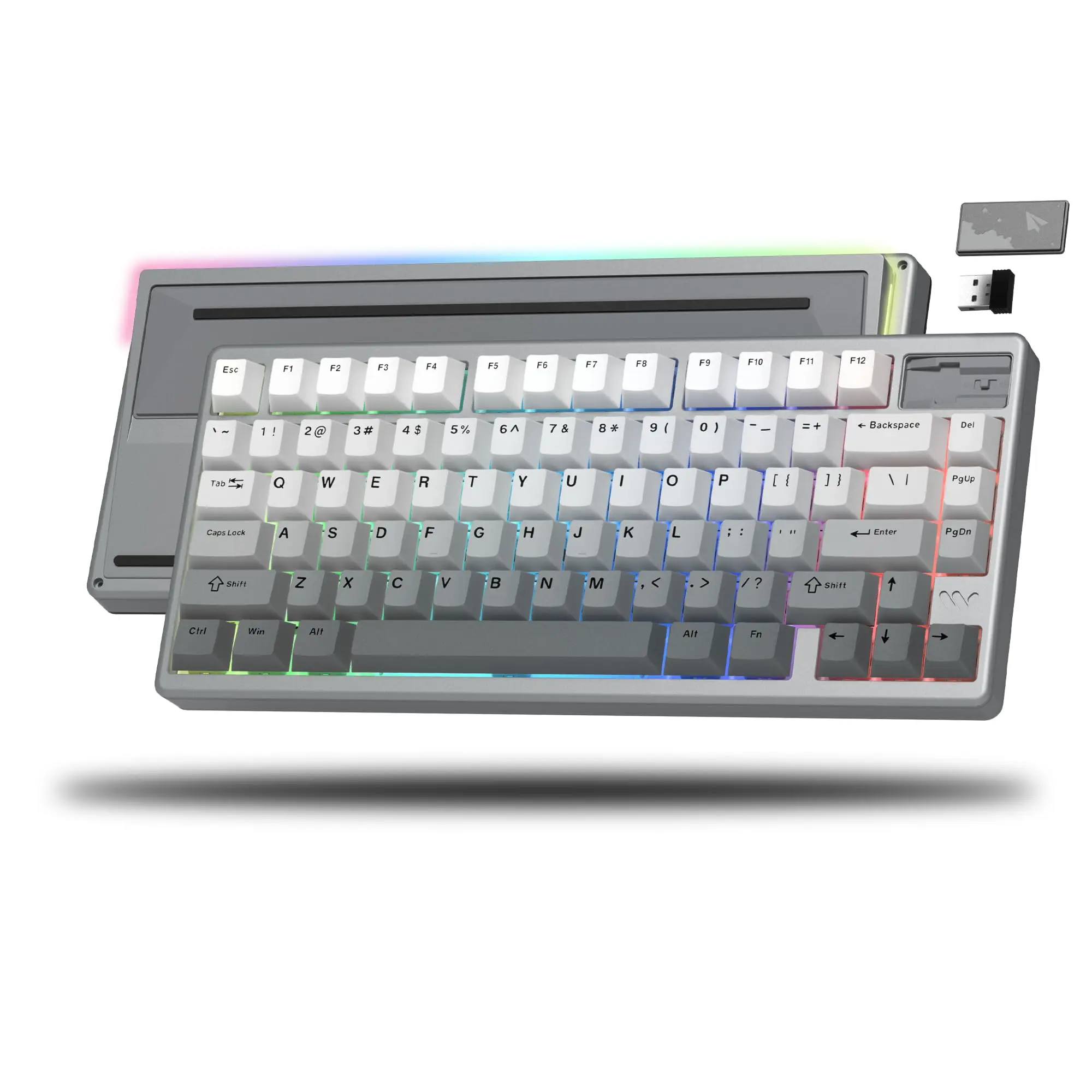 Womier SK71 Pro Grey CNC Aluminum Tri-Mode Wireless VIA Gaming Keyboard ...