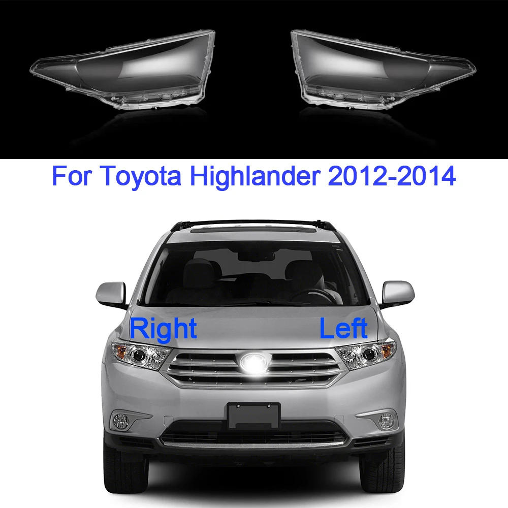 Headlight-Glass-For-Toyota-Highlander-2012-2013-2014-Plexiglass-Lens ...