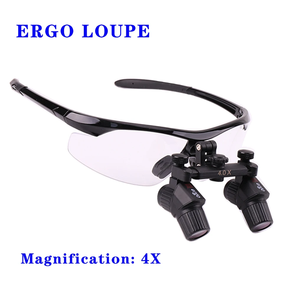 Ergo Loupe 4X Dental Loupe Magnification Dental Magnifying Glass 3X/5X ...